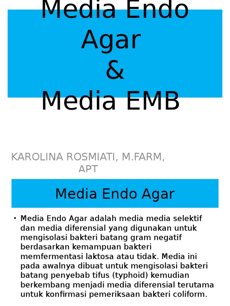 Endo Agar | PDF