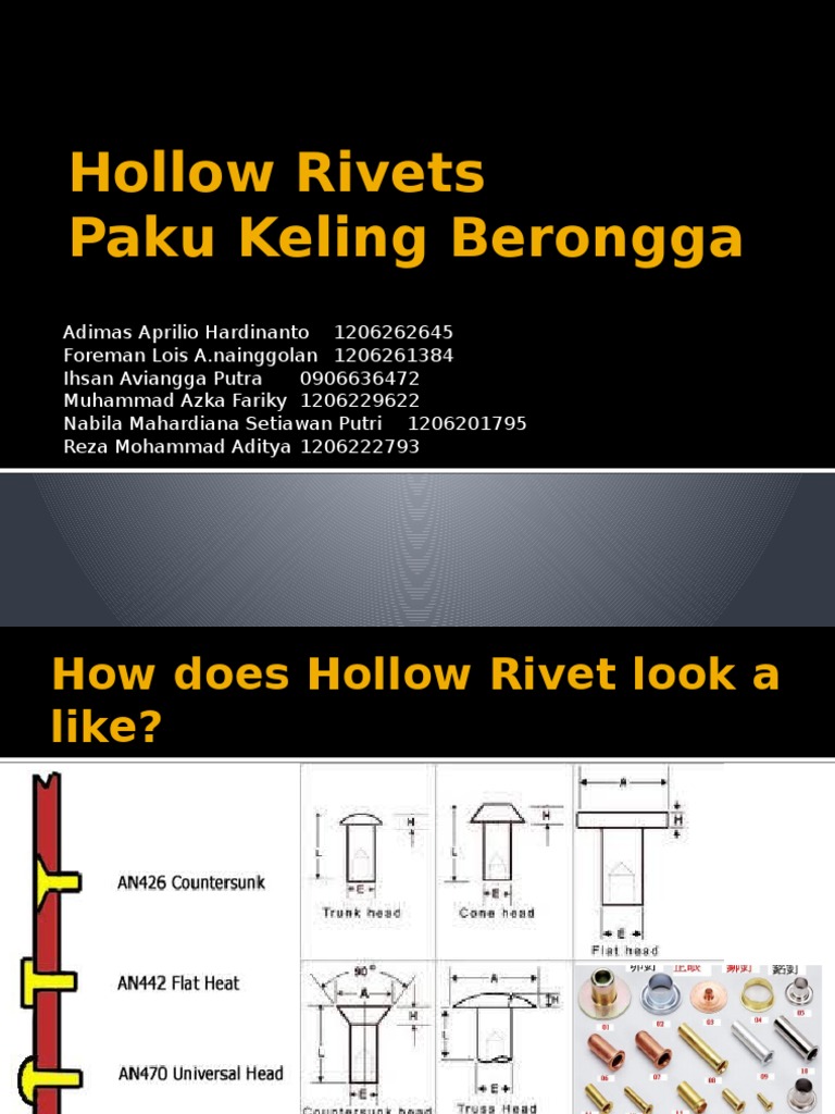 Hollow Rivet | PDF | Young's Modulus | Ductility