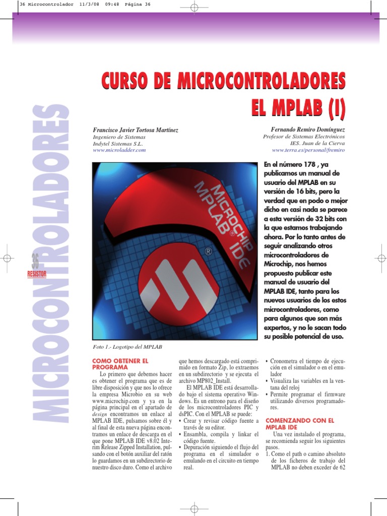 Introducción al uso del MPLAB IDE | PDF | Microcontrolador | Entorno de desarrollo integrado