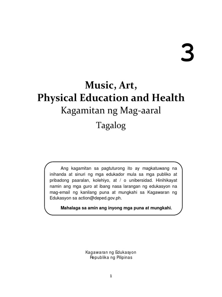Music Gr.3 Tagalog - Q1 | PDF