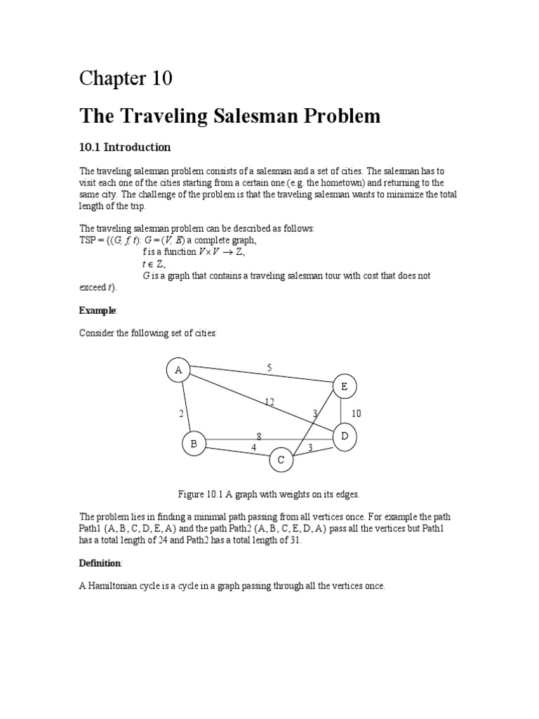 The Traveling Salesman Problem PDF | PDF | Computational Problems | Algorithms And Data Structures