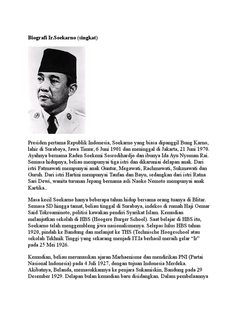 Biografi Ir Soekarno | PDF