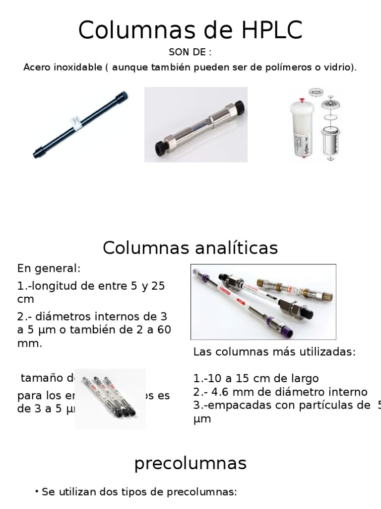 Columnas de HPLC3 | PDF | Cromatografía líquida de alto rendimiento | Cromatografía