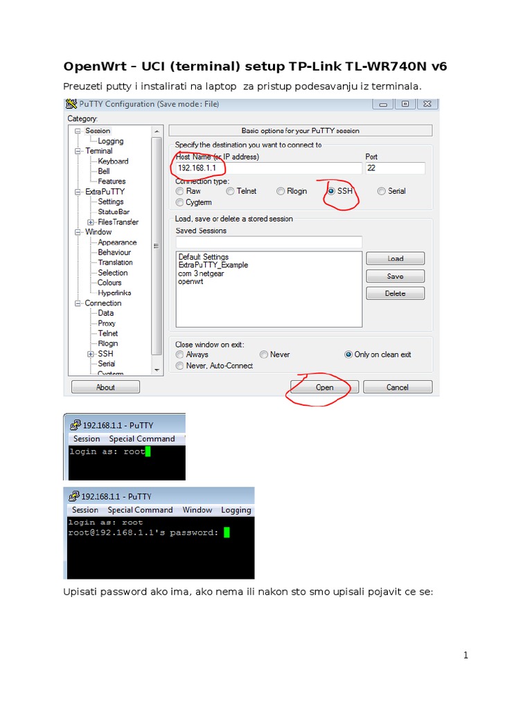 Openwrt - Uci (Terminal) Setup Tp-Link Tl-Wr740N V6 | PDF | Wireless ...