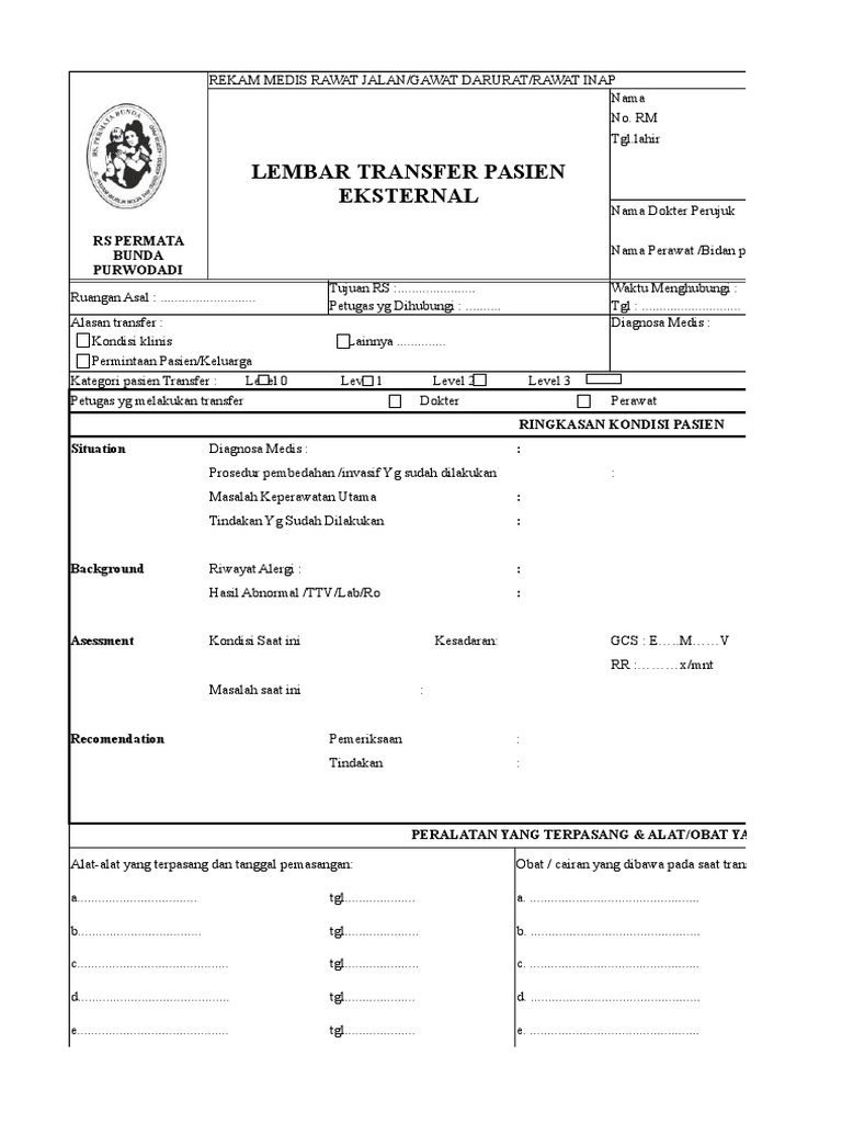 Form Transfer Eksternal | PDF