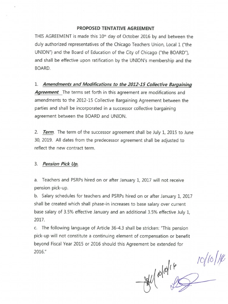 What Is A Tentative Agreement