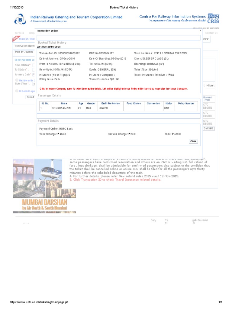 Booked Ticket History PDF | PDF | Ticket (Admission) | Transport