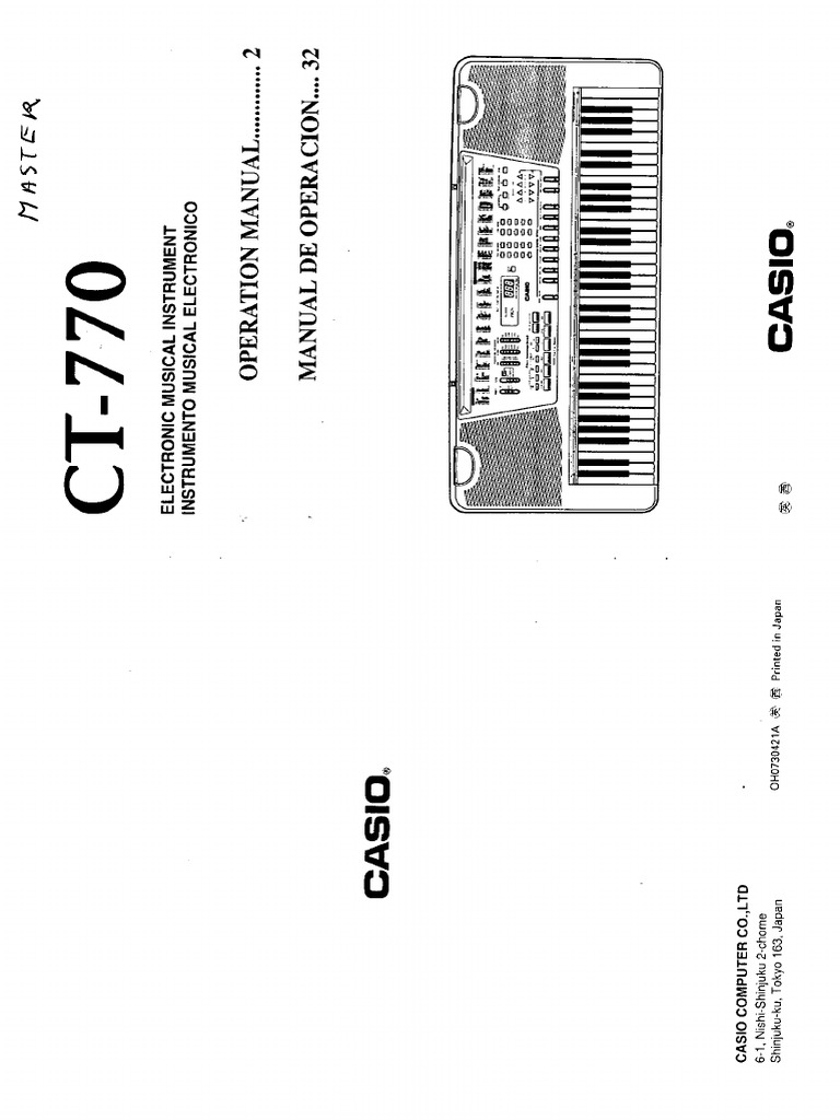Casio CT 770 Manual | PDF