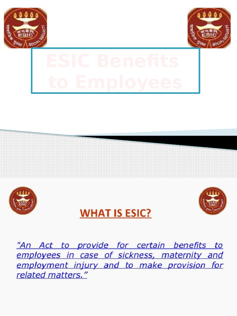 ESIC Benefits To Employees | PDF