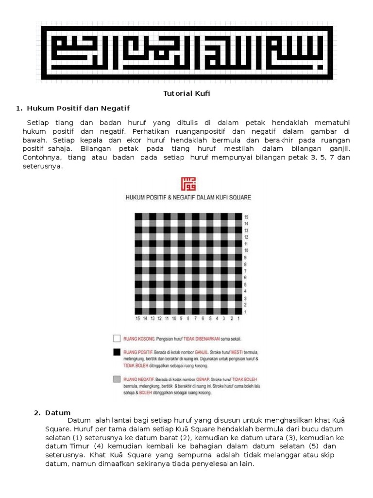 Panduan Khat Kufi: Hukum dan Datum | PDF