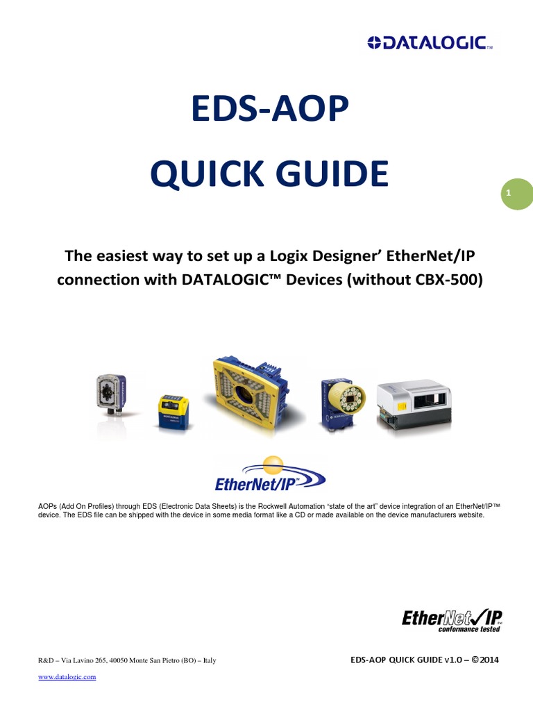 Datalogic Eds Aop Quickguide 1.0 | PDF | Automation | Ethernet