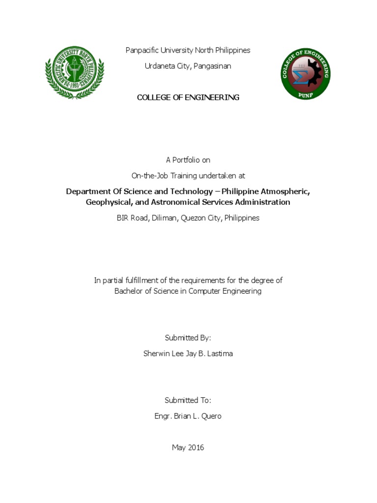 Ojt Portfolio | PDF | Weather Forecasting | National Weather Service