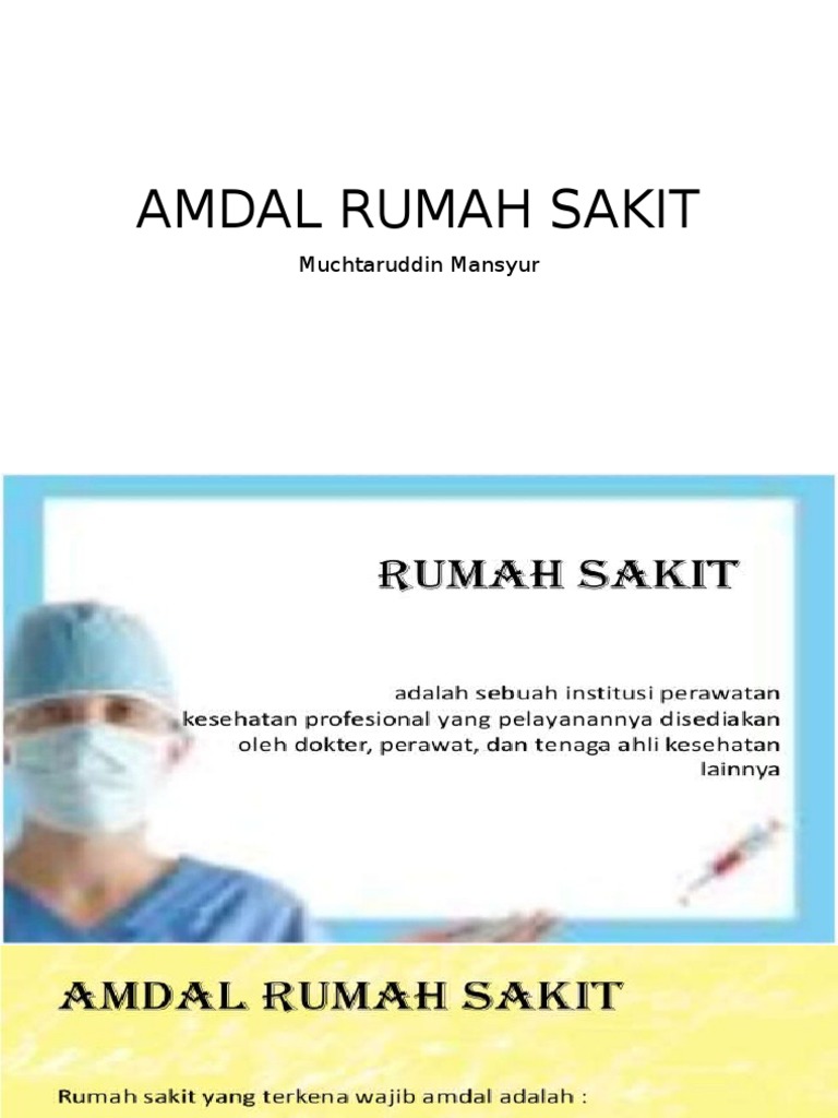 Amdal Rumah Sakit | PDF
