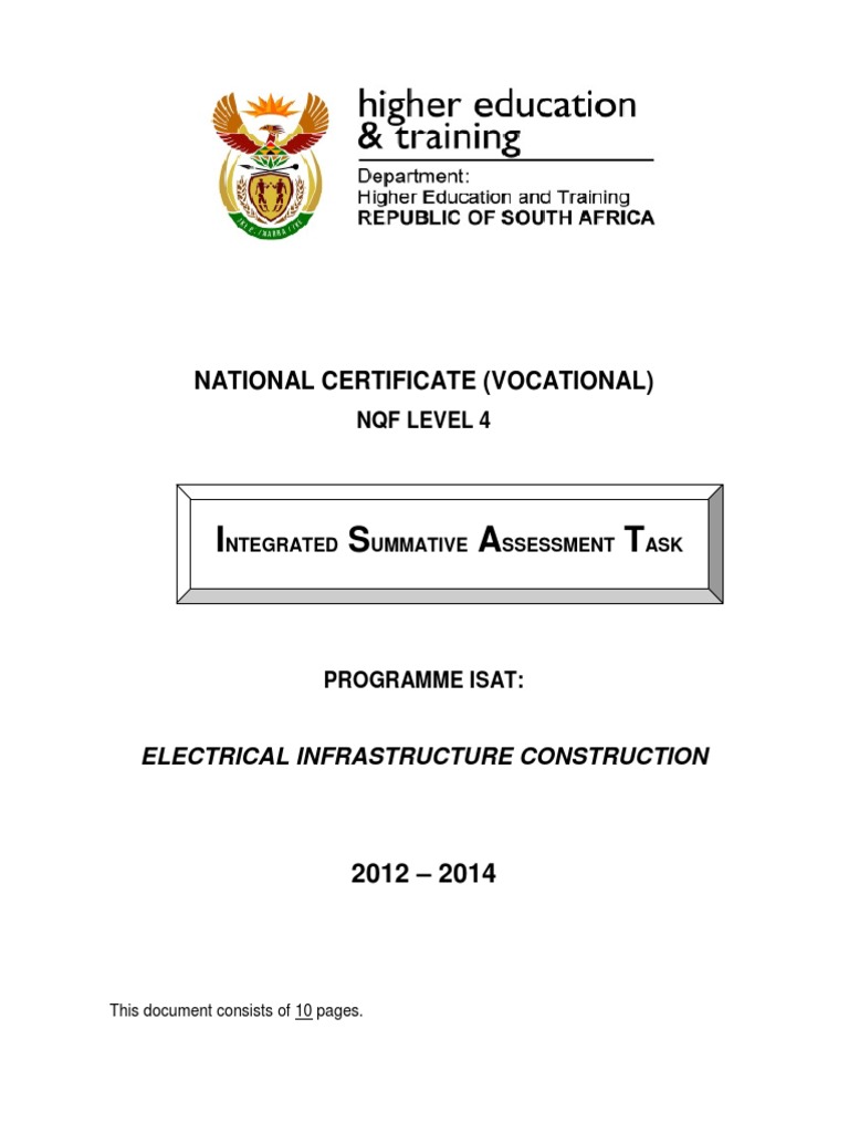 Electrical Infrastructure Construction Prog L4 ISAT 2012-2014 | PDF ...