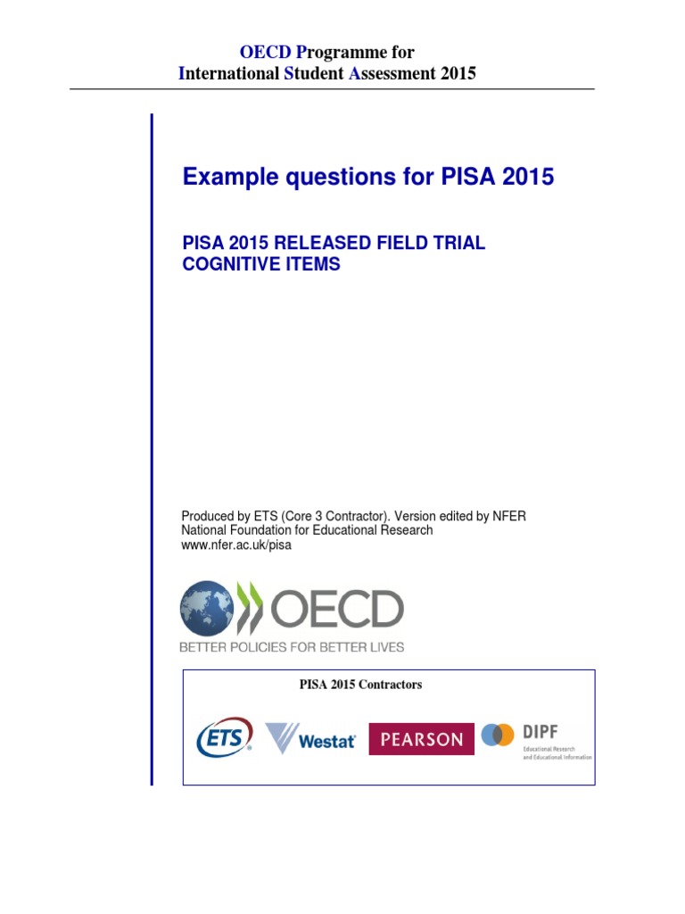 Example Questions PISA 2015 Scotland | PDF | Programme For ...