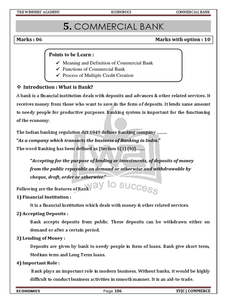 Commercial Bank | PDF | Deposit Account | Banks