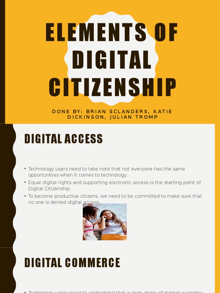 Digital Citizenship Powerpoint | PDF | Digital Rights | Privacy