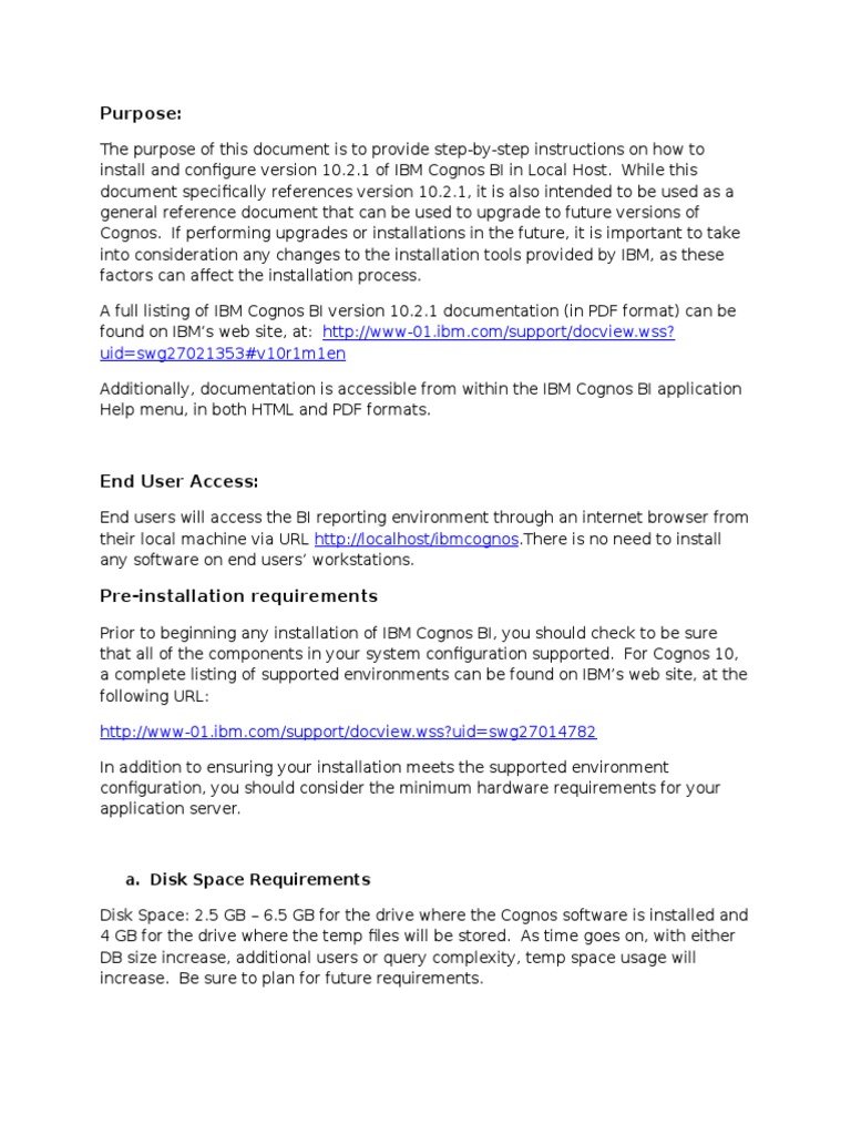 Cognos Installation and Configuration Simplified | PDF | Installation ...