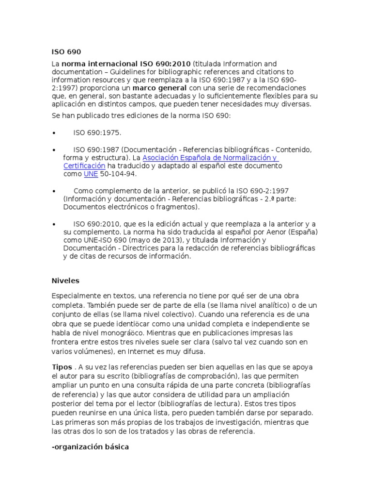 Guía de Referencias ISO 690 | PDF | Soporte | Publicación