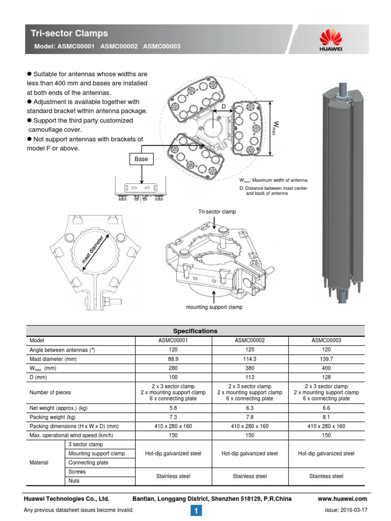 Tri-Sector Clamps Datasheet | PDF