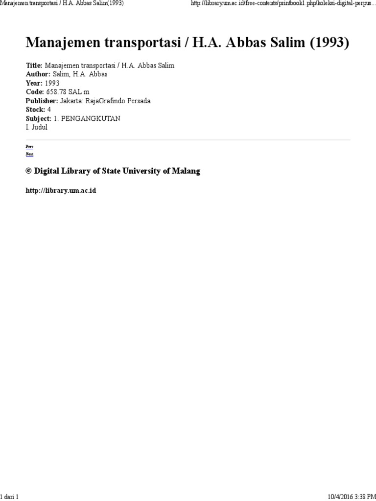 H.A. Abbas Salim (1993) | PDF | Business