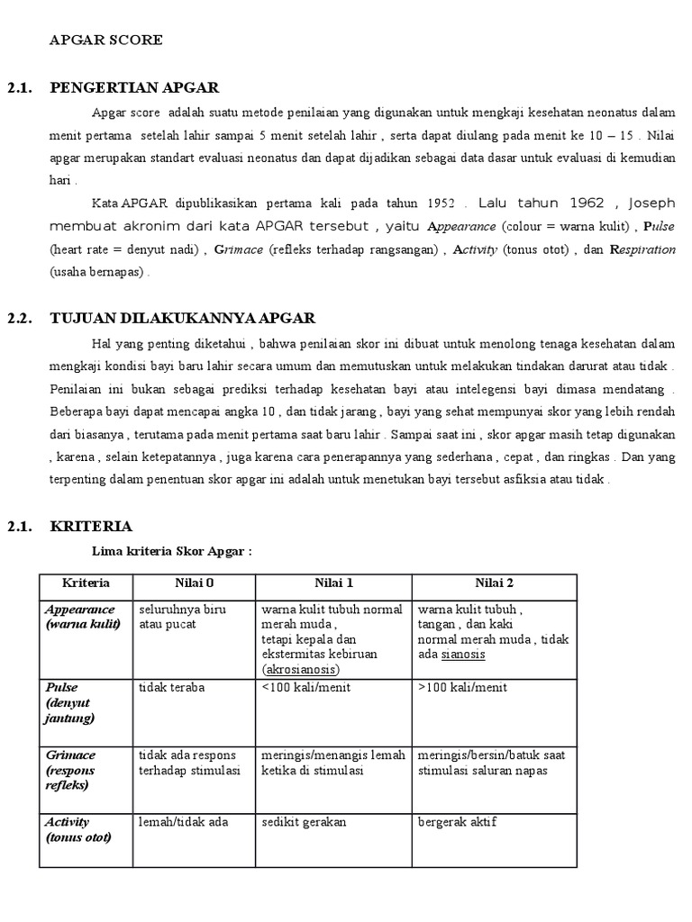 Apgar Score | PDF