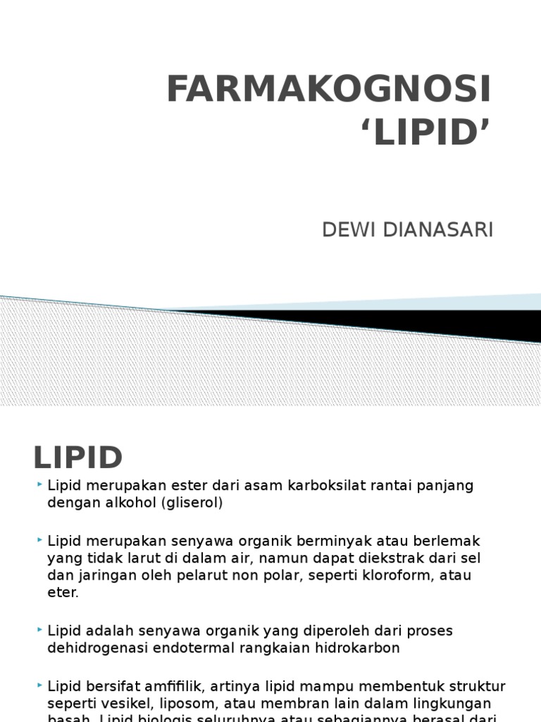 Farmakognosi Lipid | PDF