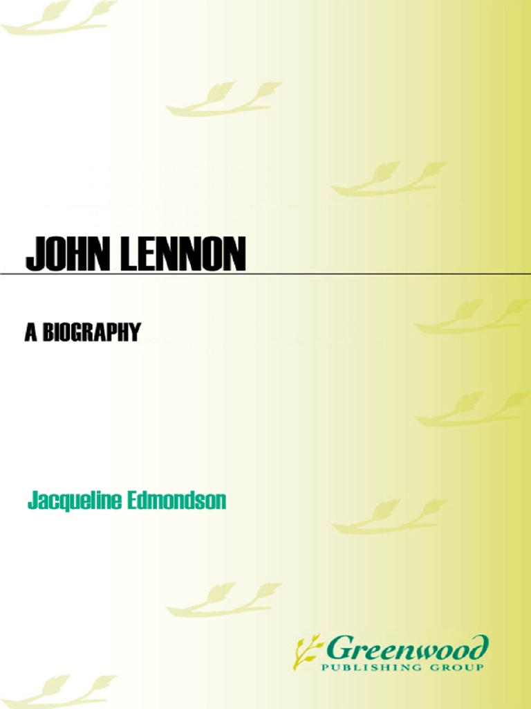 (Jacqueline Edmondson) John Lennon A Biography (Greenwood Biographies ...