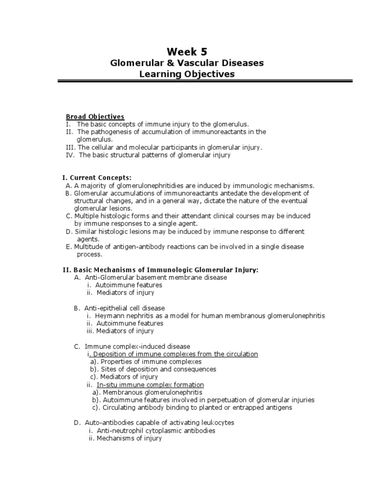 Week 5 Objectives | PDF