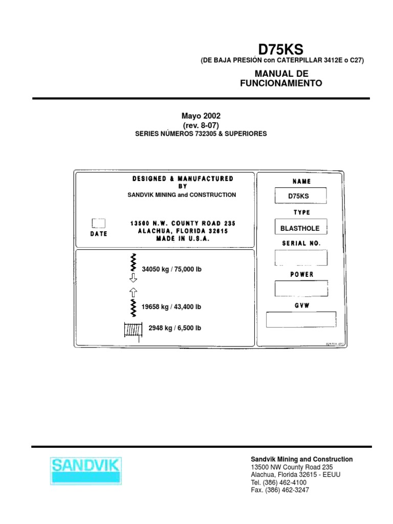 Manual Compresor d75ks | PDF | Motor diesel | Compresor de gas