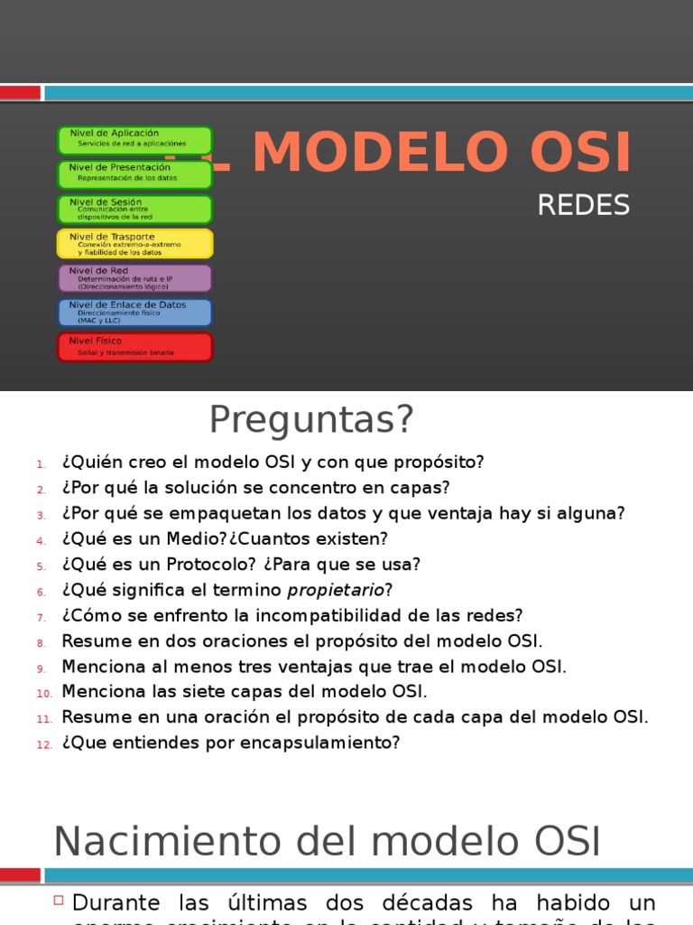 Introducción al Modelo OSI en Redes | PDF | Modelo osi | Red de computadoras