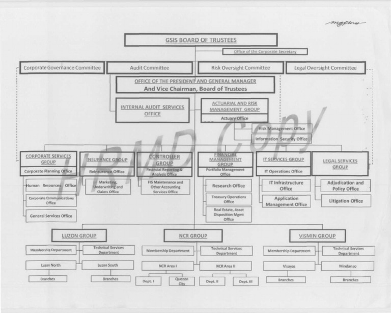 07 GSIS Organizational Chart | PDF