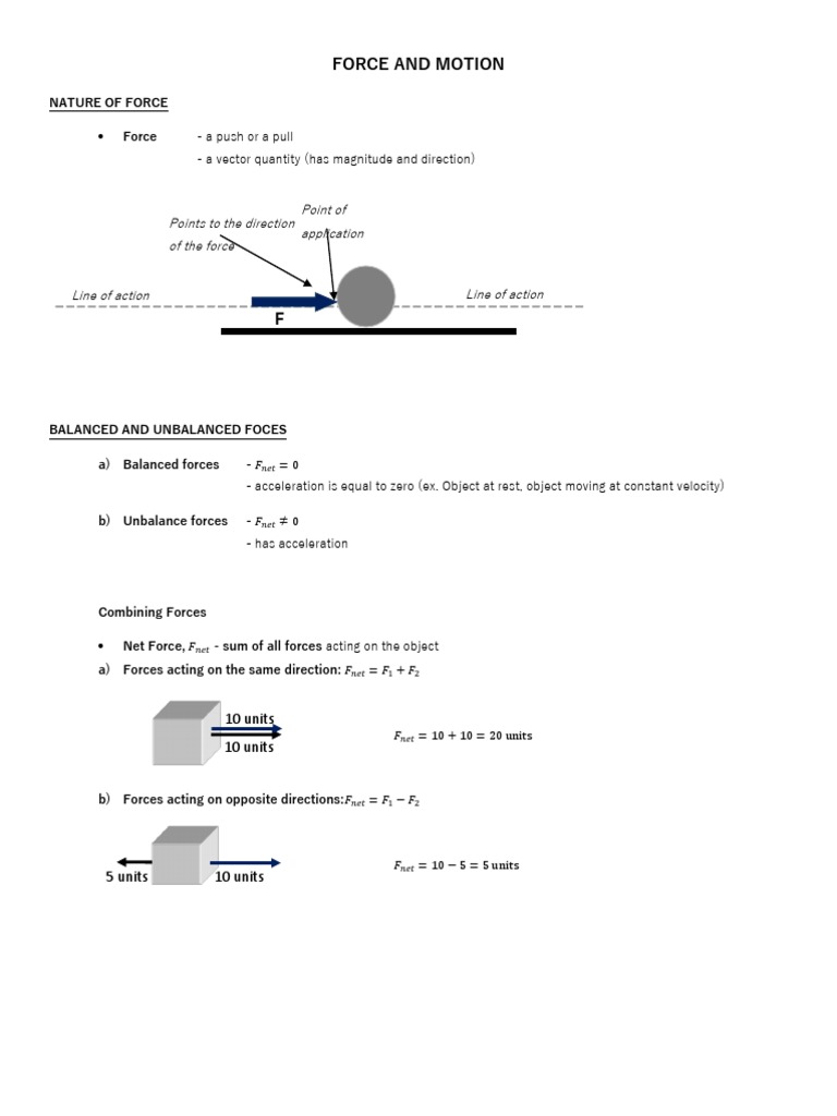 Understanding Force and Motion Concepts | PDF | Acceleration | Force