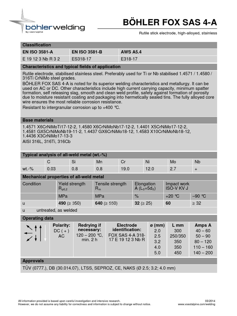 B Boehler FOX SAS 4-A Se en 5 | PDF