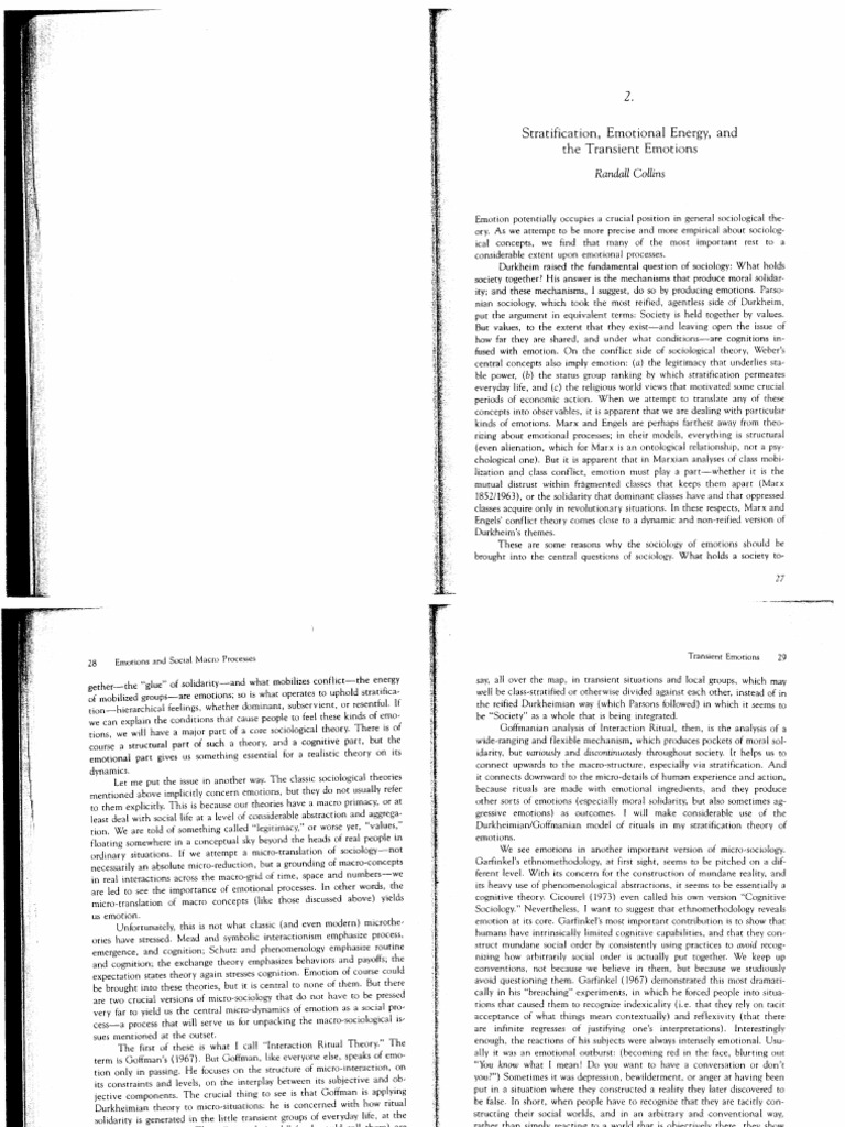 Collins Emotional Energy Transient Emotions | PDF | Emotions | Karl Marx