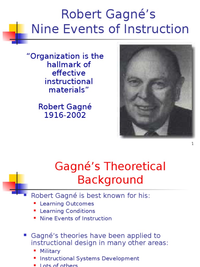 Robert Gagne | PDF | Recall (Memory) | Instructional Design