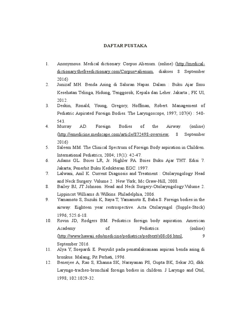 Dapus | PDF | Animal Anatomy | Human Head And Neck