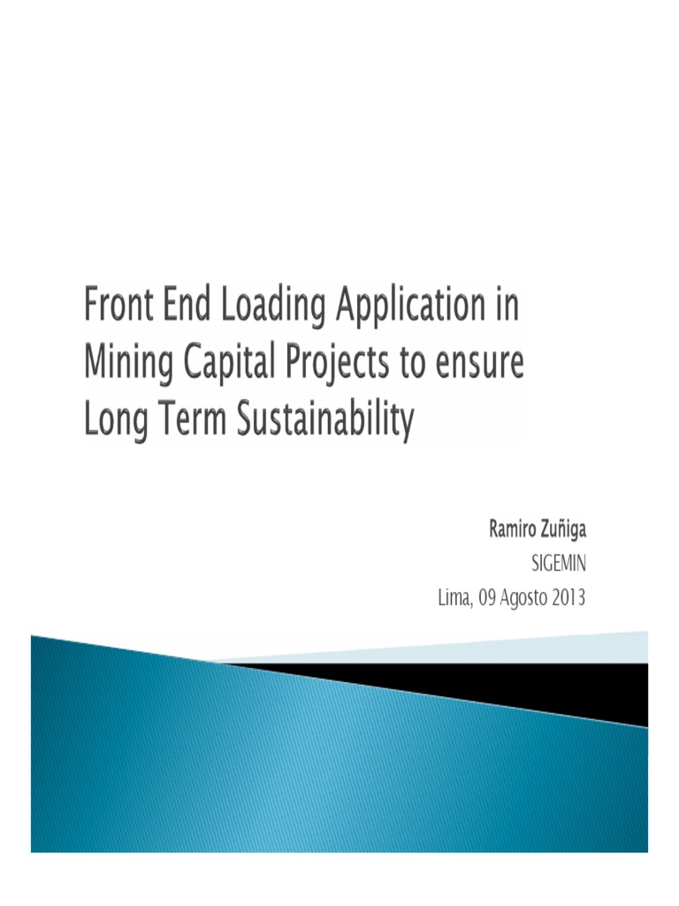 FEL Aplication in Mining Capital Projects | PDF | Feasibility Study ...