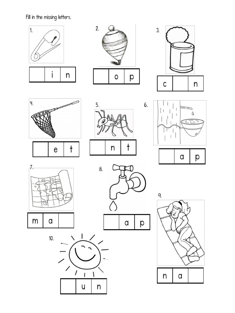 Fill in the Missing Letters Game | PDF