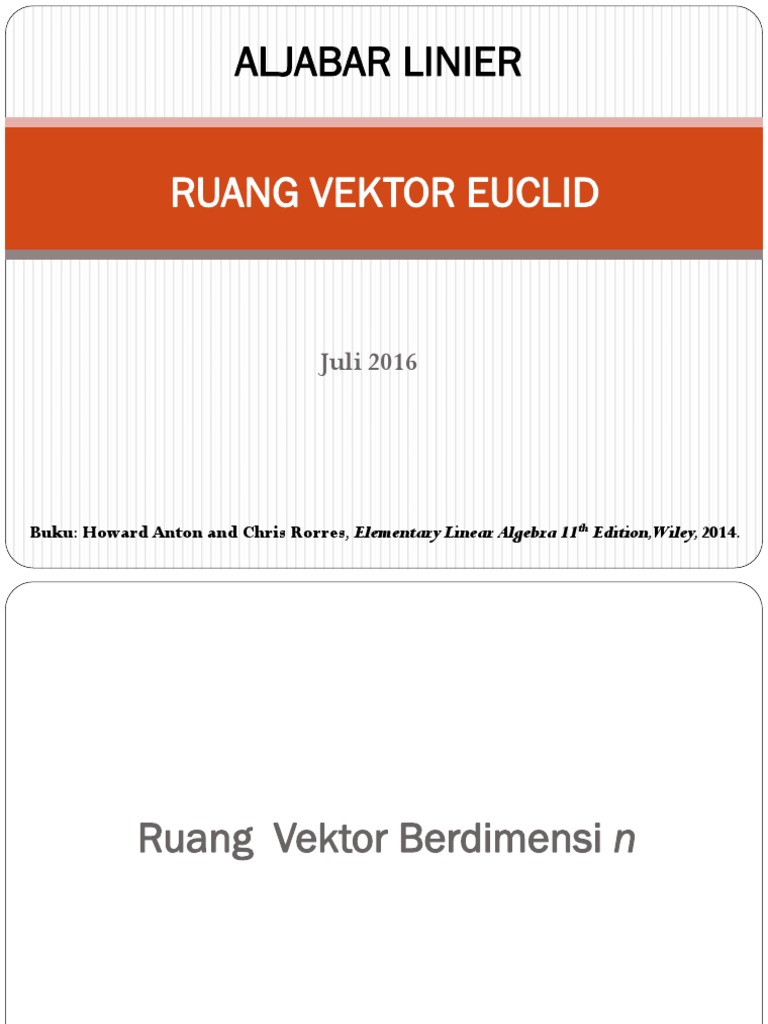 Bab 4 Vektor Euclid PDF | PDF | Metode & Bahan Ajar