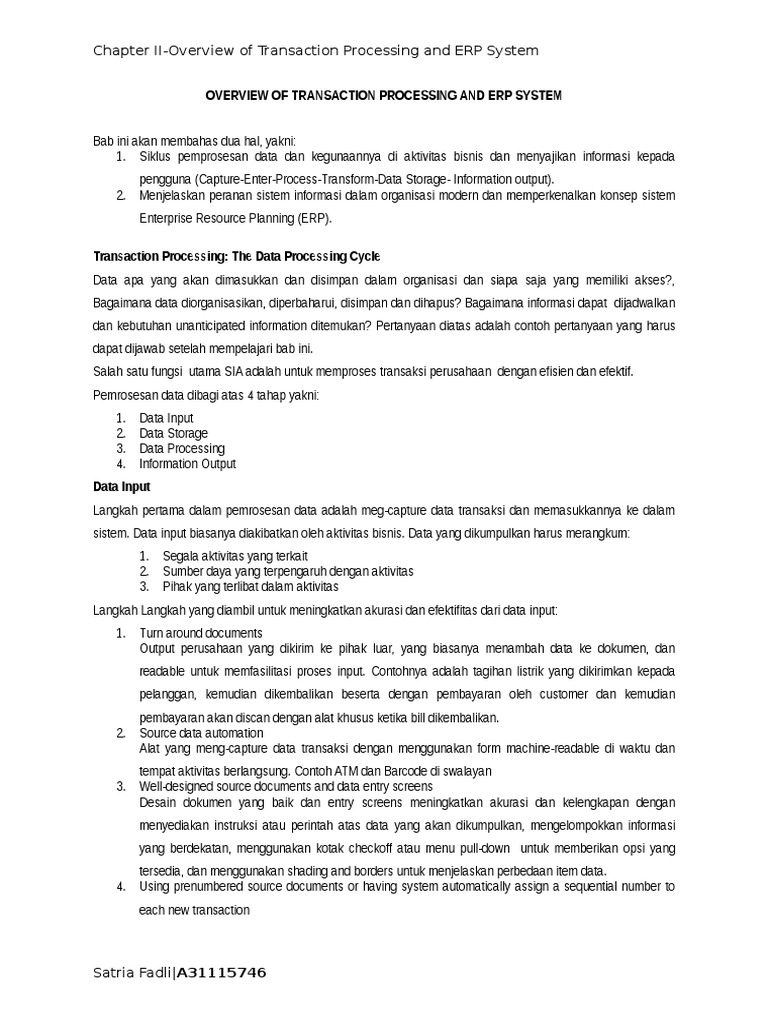 RMK BAB 2 Satria Fadli A31115746 | PDF