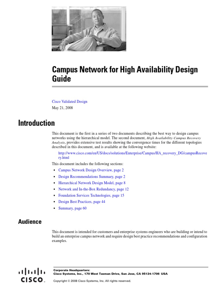 Campus Network For High Availability Design Guide PDF | PDF | Network ...