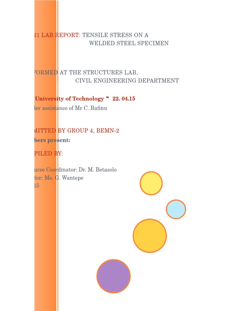 Ce 221 Engineering Materials Lab Report | PDF | Strength Of Materials ...