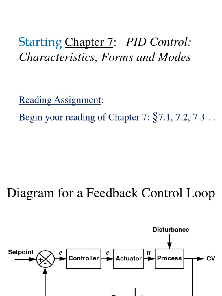 Starting: Chapter 7: PID Control | PDF | Teaching Methods & Materials | Computers