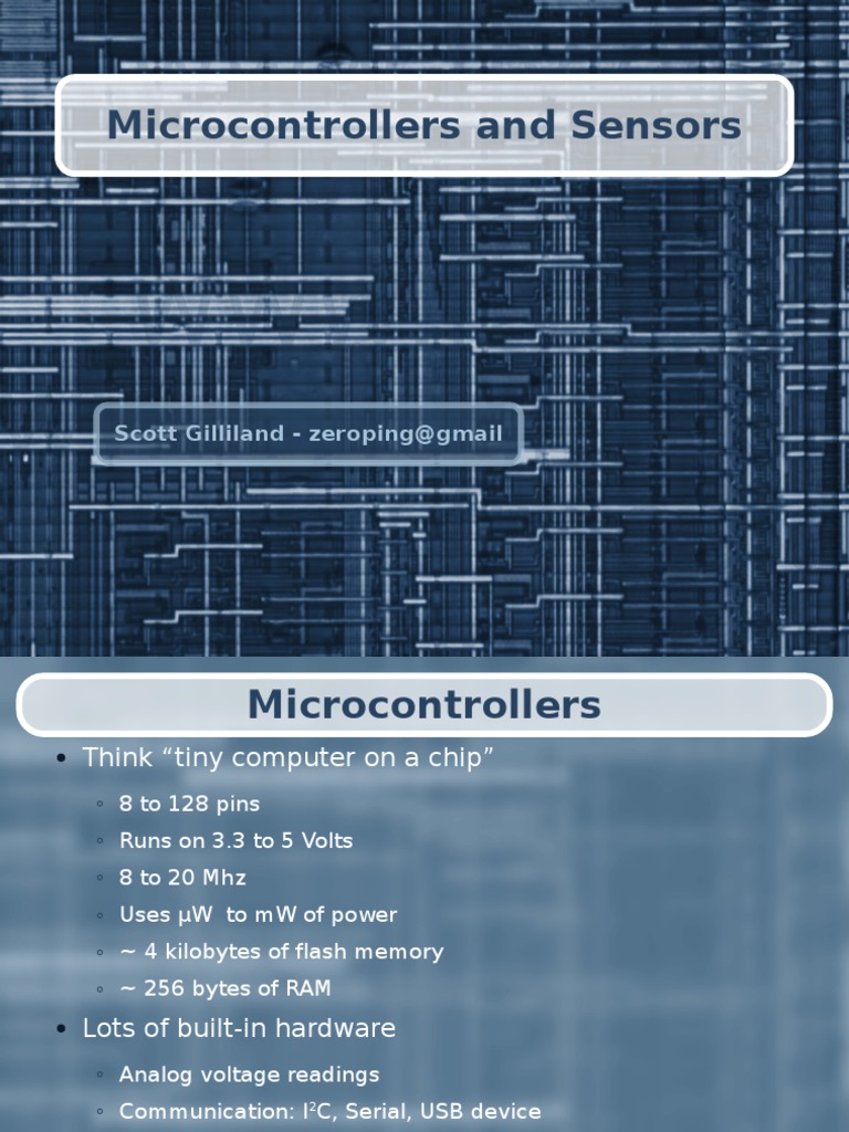 Microcontrollers and Sensors: Scott Gilliland - Zeroping@gmail | PDF | Microcontroller ...