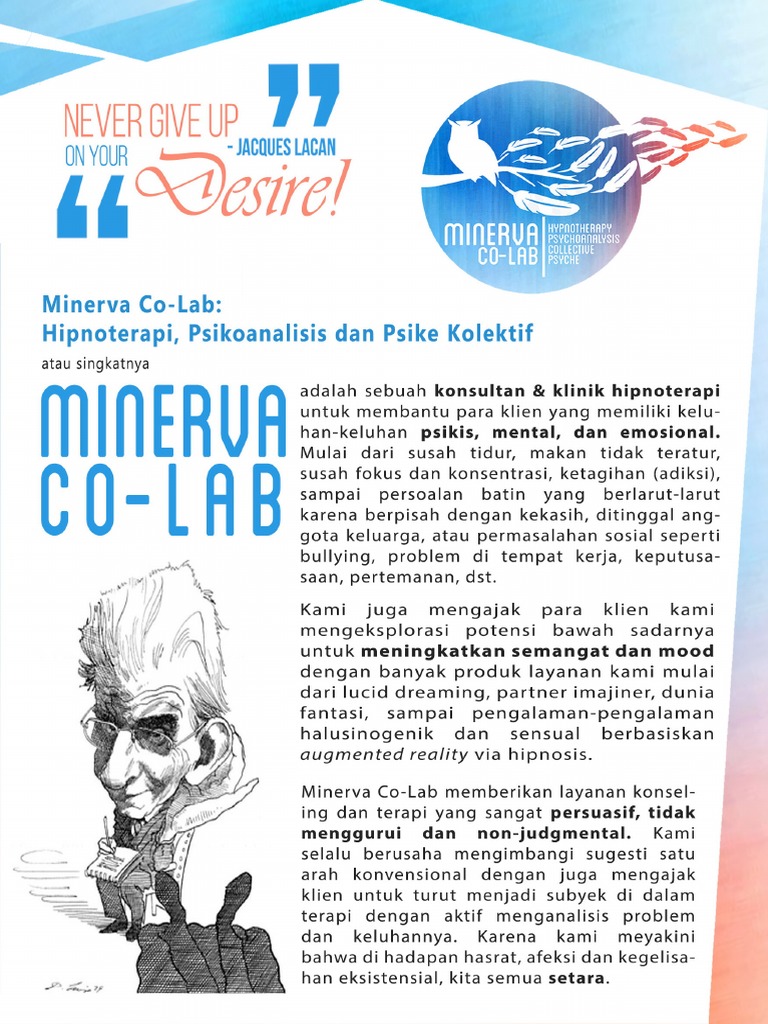 Brosur Minerva Co-Lab: Hipnoterapi & Psikoanalisis (Jakarta - Indonesia ...
