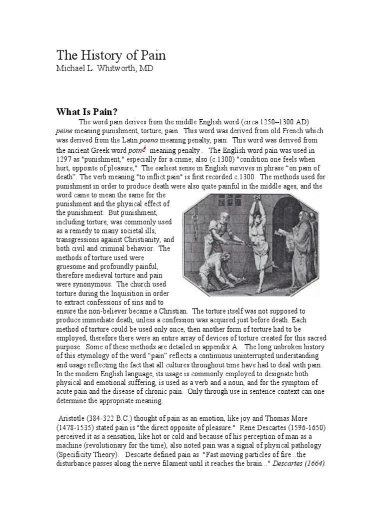 History of Pain | Chronic Pain | Pain