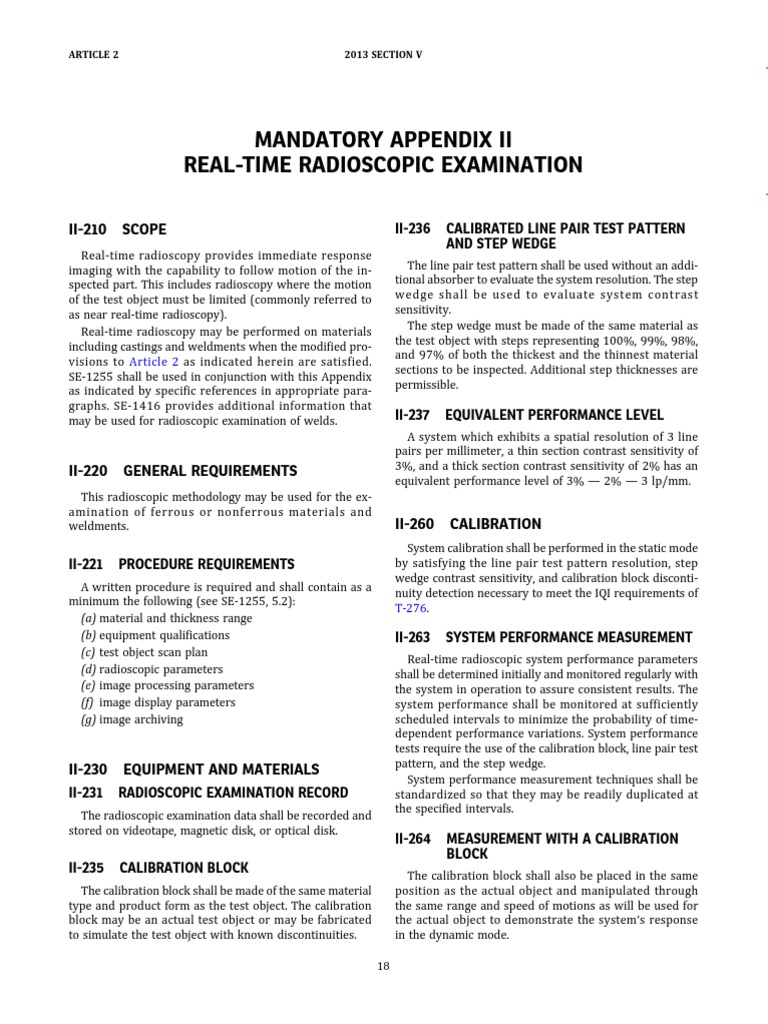Mandatory Appendix Ii - Asme V | PDF | Optical Resolution ...
