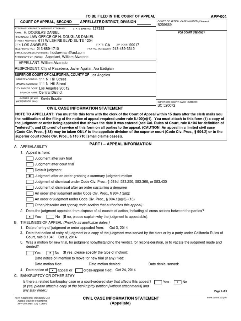 Case Info Sheet PDF | PDF | Judgment (Law) | Tort