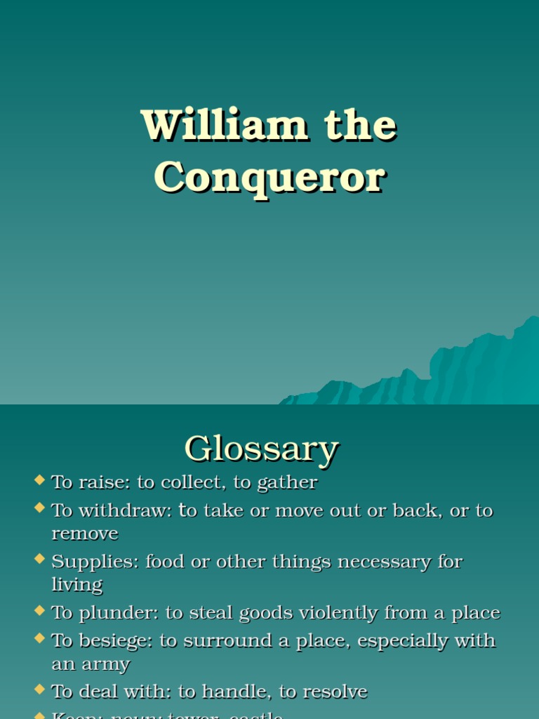 William The Conqueror | PDF | Norman Conquest Of England | William The ...